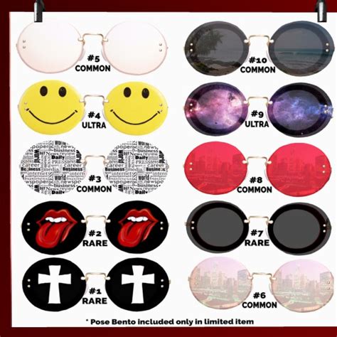 Second Life Marketplace Touchic Money Glasses Gacha 10 Common
