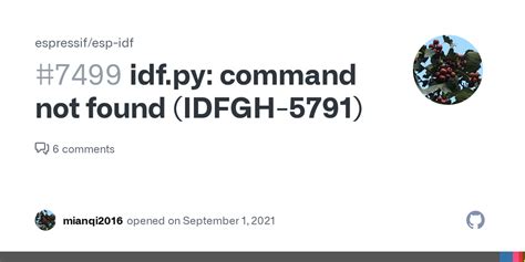 Idf Py Command Not Found IDFGH Issue Espressif Esp Idf GitHub