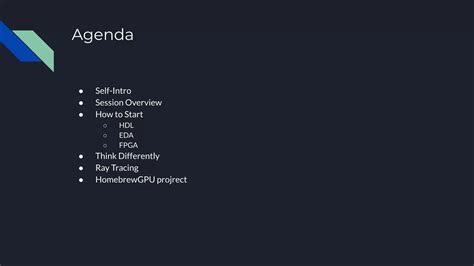 Coscup 2023 Make Your Own Ray Tracing Gpu With Fpga Ppt