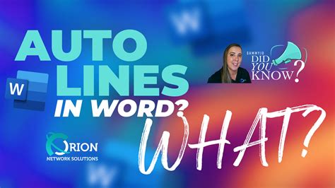 How To Make Auto Lines In Microsoft Word
