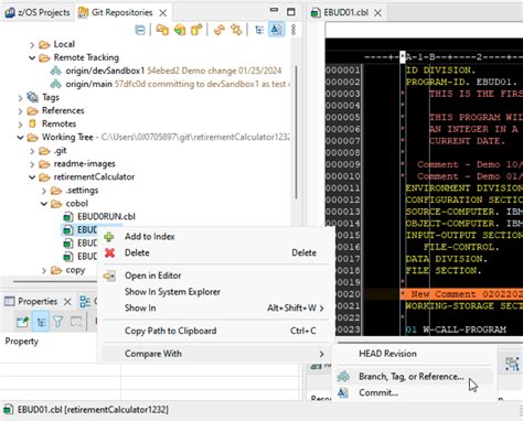 Git And Idz V16 Comparing Source Between Local Remote Repositories