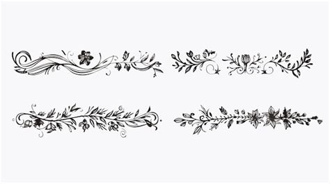 Hand Drawn Text Dividers Or Vignettes Collection Premium Ai Generated Vector