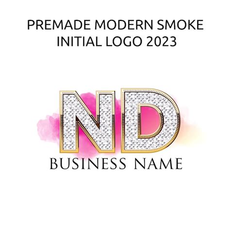 Premium Vector Nd Initial Letter Smoke Font