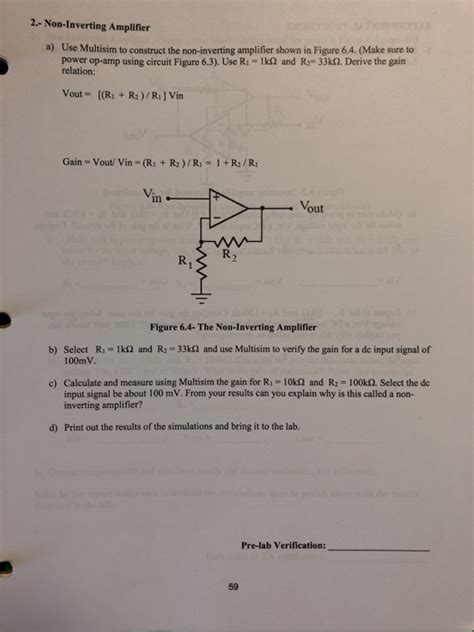 solved pre laboratory calculations and simulations to be