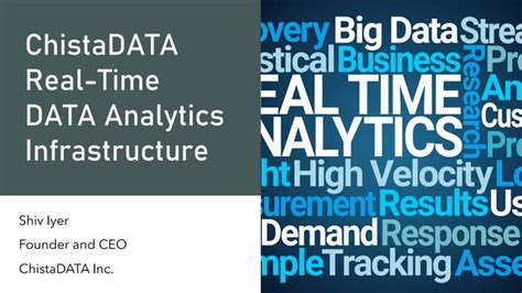 Chistadata Real Time Data Analytics Infrastructure Ppt