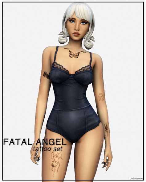 Fatal Angel Tattoo Set The Sims 4 Create A Sim Curseforge