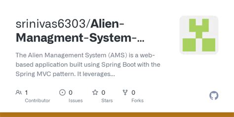 Github Srinivas6303alien Managment System Ams With Springboot Mvc The Srinivas Dappu