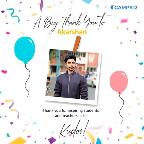 Camp K12 On Linkedin Meet Our Teachers Of The Week Akarshan