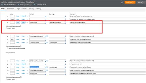 Activities Step Like Property Set Method Parameter Are Not Loading After Pega 71ml9 Upgrade