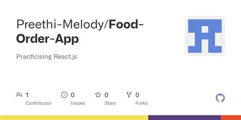 github preethi melody food order app practicising react js