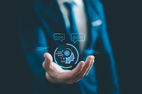 채팅 Ai 개념 인공 지능 챗봇 비즈니스 사용 기술 스마트 로봇 Ai 생성을 위한 명령 프롬프트 입력 미래 기술 변환 Ai 서비스 도움말 고객 어시스턴트 가상현실에 대한