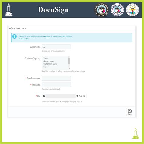 docusign electronic signatures prestashop addons
