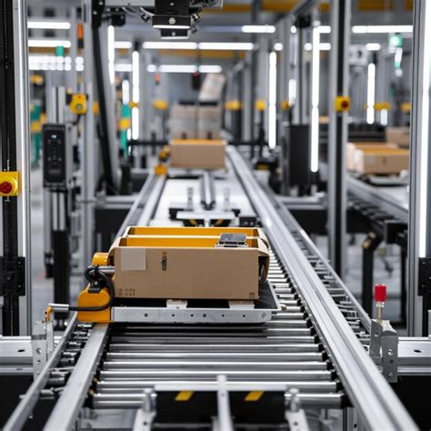 A Package Scanning Assembly Line In A Warehouse Showing Efficiency And