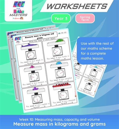 Year 3 Measure Mass In Kilograms And Grams Worksheets Year 3 Mass And Capacity Worksheets