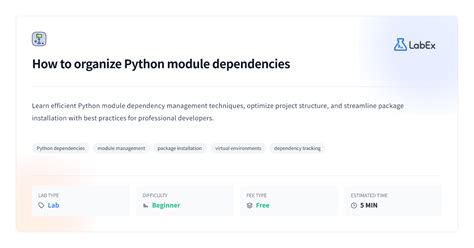 How to organize Python module dependencies | LabEx