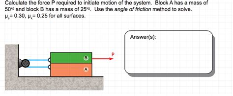 Solved Calculate The Force P Required To Initiate Motion Of