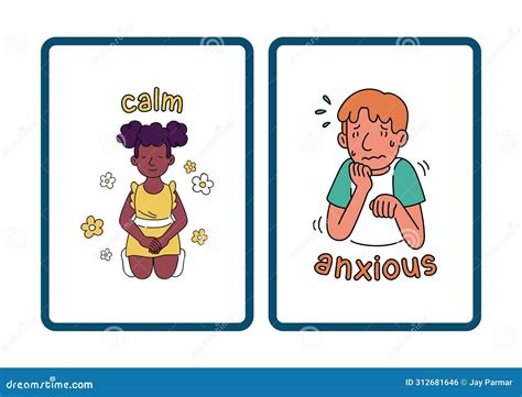Opposite Adjectives Memory Game Flashcards Stock Illustration Illustration Of Adjectives