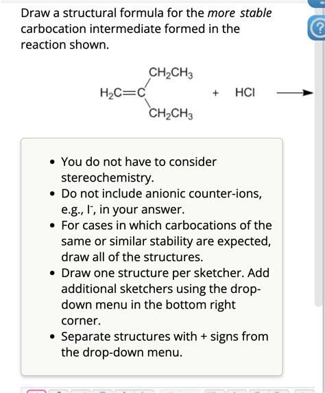 Solved Draw A Structural Formula For The More Chegg