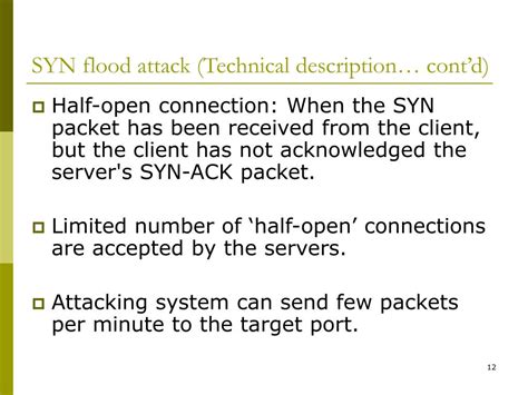 Ppt Tcp Syn Flood Dos Attack Experiments In Wireless Network