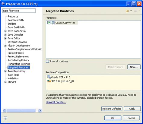 Oracle Event Processing IDE For Eclipse Projects