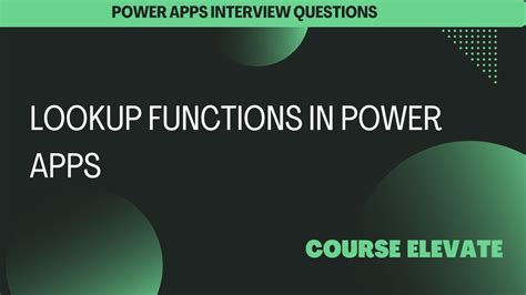 How To Write Lookup Functions In Power Apps Simplify Data Retrieval And Manipulation Youtube