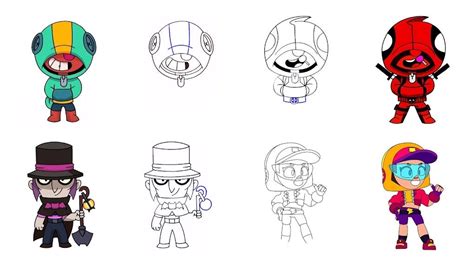 How To Draw Brawlers In Brawl Stars