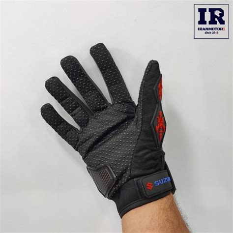 قیمت و خرید دستکش موتورسواری ضرب گیر دار سوزوکی ایران موتور