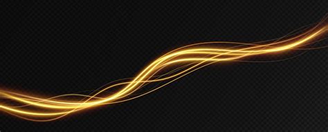 황금빛 소용돌이 광속 모션 효과 가벼운 흔적 반짝이는 물결 모양의 길 벡터 곡선에 대한 스톡 벡터 아트 및 기타 이미지 곡선 금색 돌기 Istock