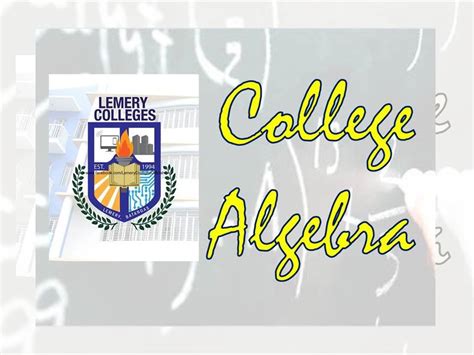 College Alegebra Basic Math Lemery Colleges