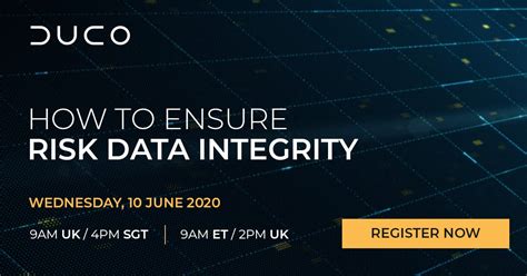 Masterclass How To Ensure Risk Data Integrity Duco