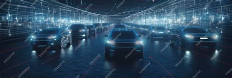 Premium Ai Image Connected Cars With Iot And Smart Technologies Neon Generative Ai