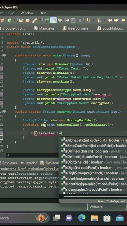 Substitution Cipher Encryption And Decryption Using Java Cryptography