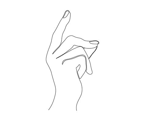 hand snapping fingers hand drawn continuous mono line one line art