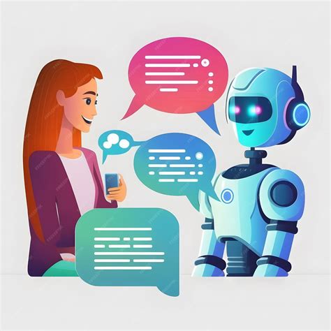 Premium Photo Girl And Robot System Artificial Intelligence Chatgpt