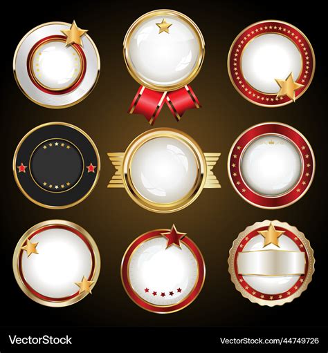 Collection Of Different Color Conical Gradient Vector Image