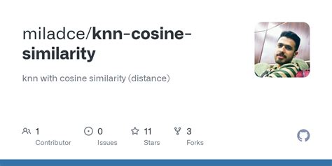 Github Miladce Knn Cosine Similarity Knn With Cosine Similarity Distance