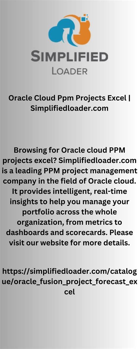 oracle cloud ppm projects excel