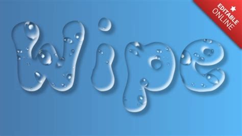 Wipe Liquid Water Text Effect Generator