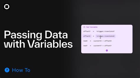 Passing Data With Variables Youtube