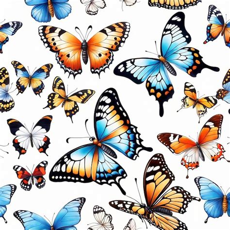Premium Ai Image Butterfly Pattern Background