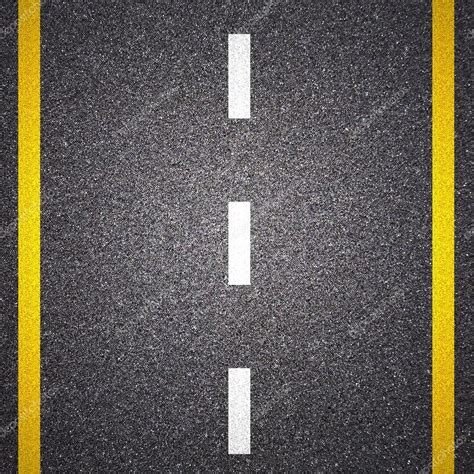 Asphalt Straße Textur Mit Weißen Und Gelben Streifen — Stockfoto © Somchaij 36462177