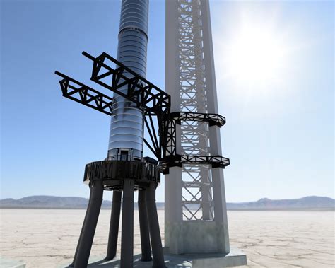 Spacex Starship Orbital Lauch Tower Mechazilla With Gse Tanks Por