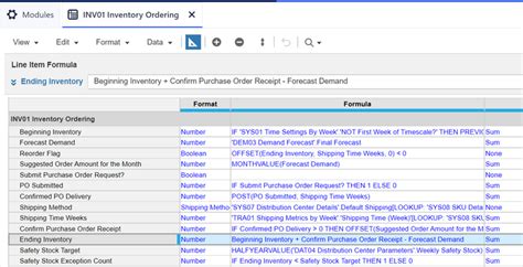 3 3 5 2 inventory ordering module formulas shipping method anaplan