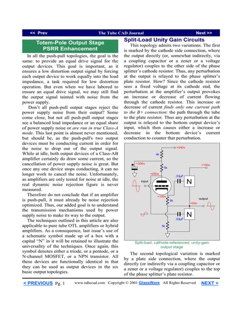 Totem Pole Output Stage Psrr