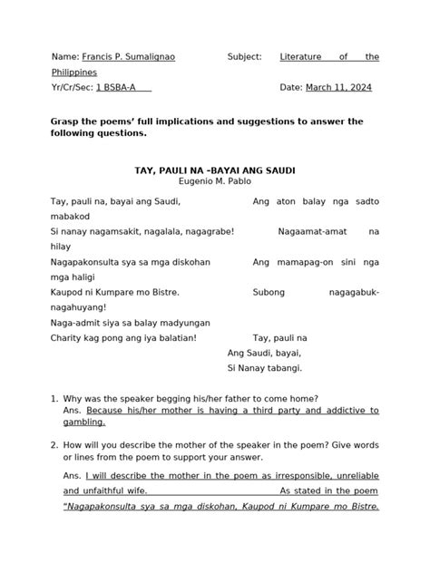 Analyzing Poetry Denotation Connotation Pdf Diseases And Disorders Clinical Medicine