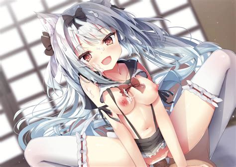 Rule 34 Azur Lane Breasts Cat Ears Hair Ornament Hair Ribbon