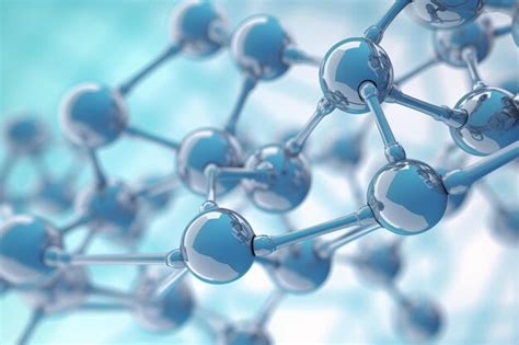 Molecular Structure A Blue And Silver Molecular Model Of A Molecule Generative Ai Premium Ai