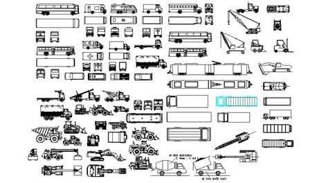 Miscellaneous Vehicle Blocks Elevation Cad Drawing Details Dwg File