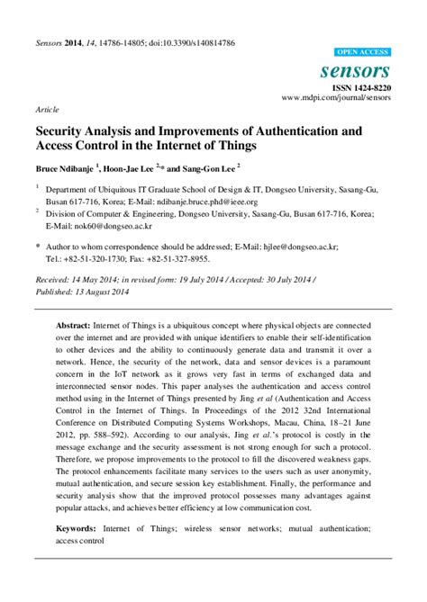 pdf security analysis and improvements of authentication and access