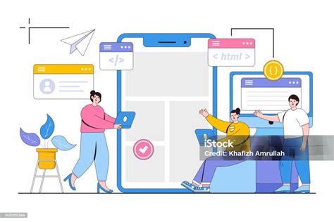 사람 캐릭터가 있는 웹사이트 페이지 개발 개념 최적화 사용자 경험 웹 사이트 레이아웃 요소 사진 데이터 전송 개념에 대한 스톡